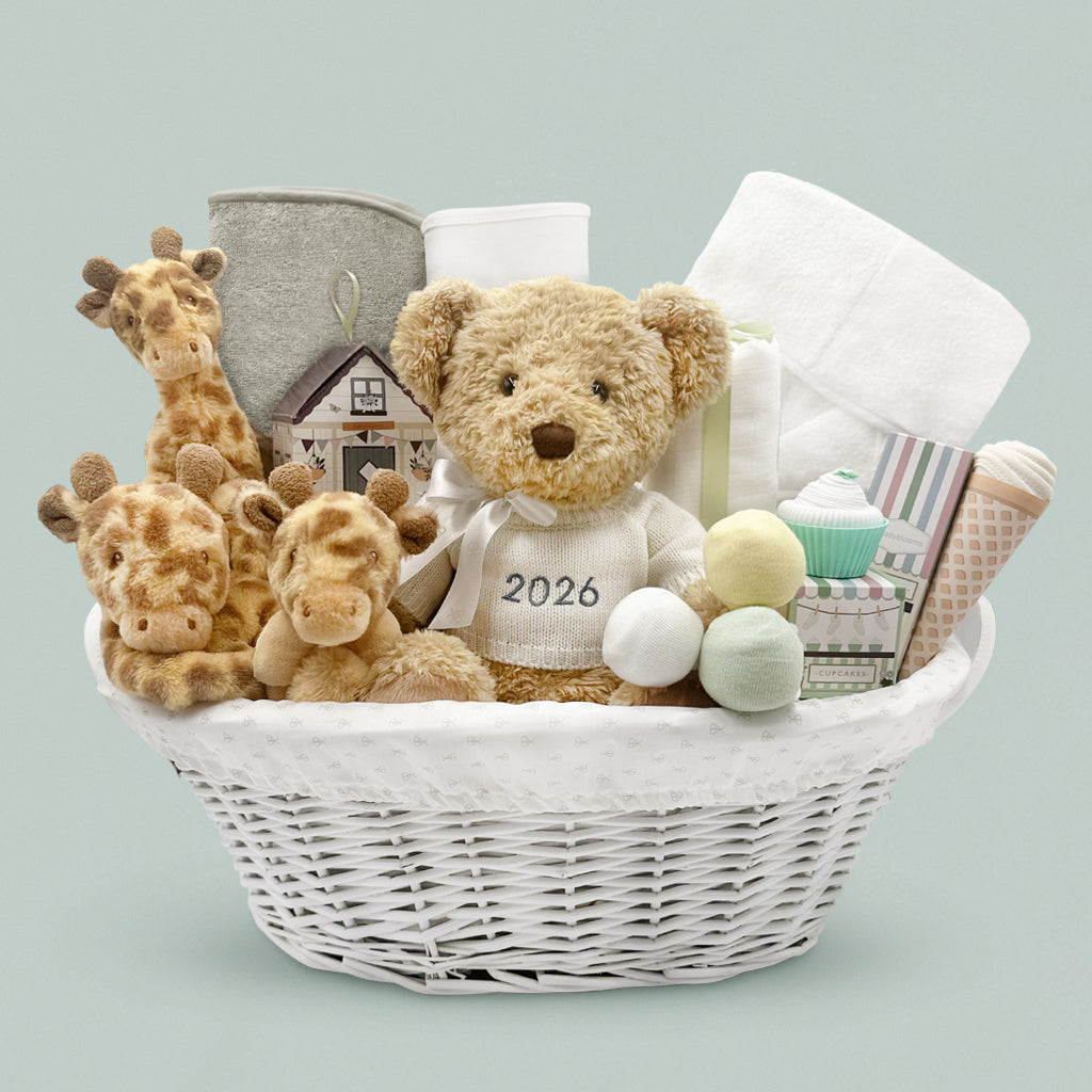 My First Year Giraffe Hamper Grey | Unisex New Baby Gifts | Babyblooms