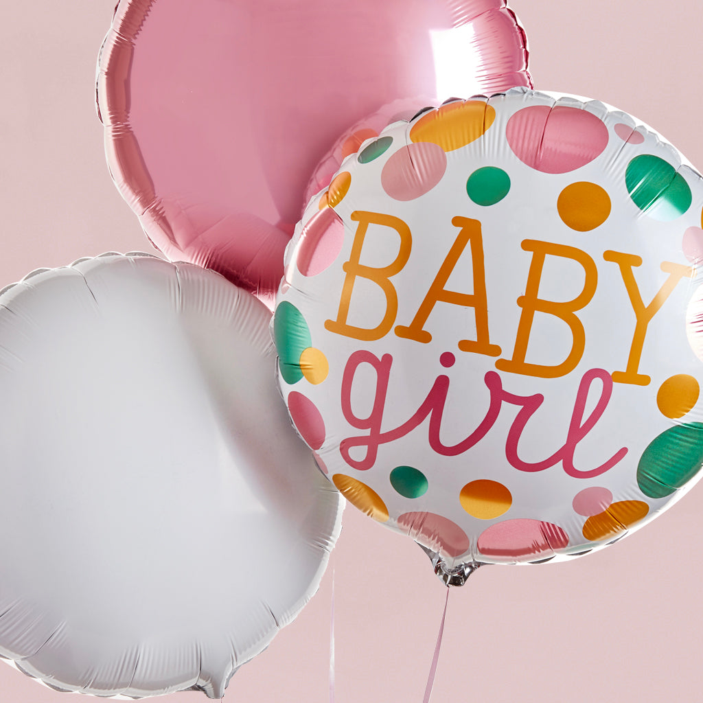 Baby Girl Balloon Trio | Baby Balloons | Babyblooms