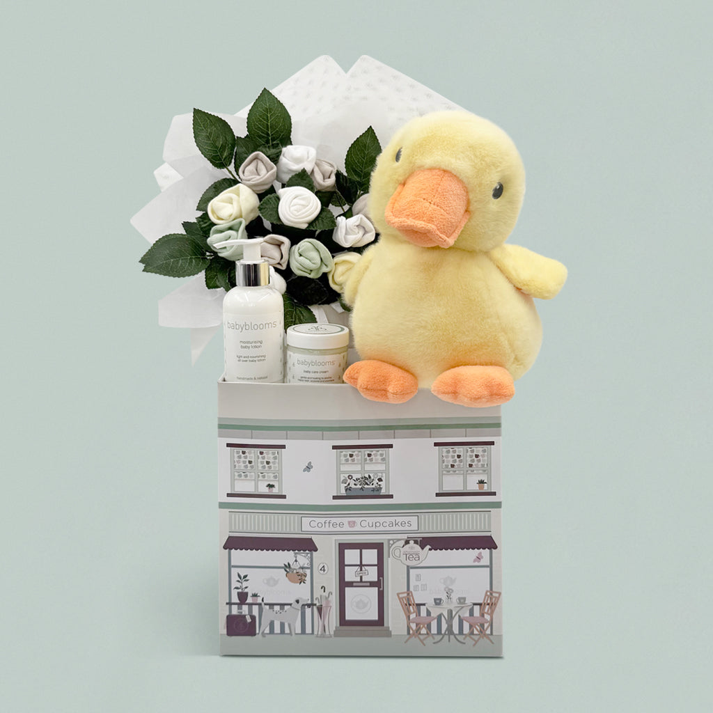 Welcome Baby Hamper with Duck Soft Toy | New Baby Gifts | Hampers ...