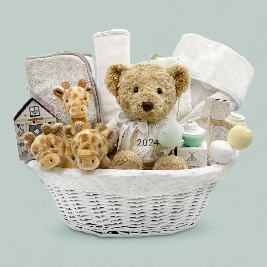 My First Year Giraffe Hamper Grey | Unisex New Baby Gifts | Babyblooms