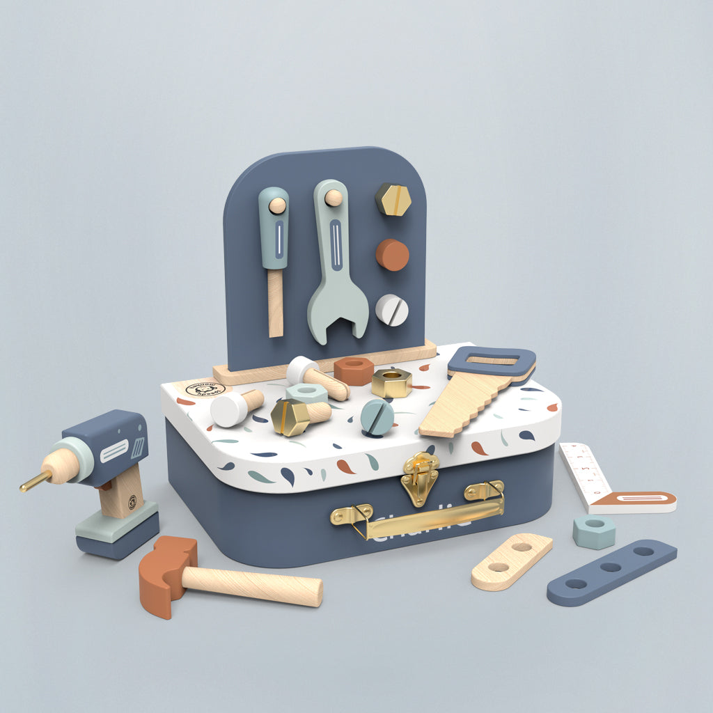 Personalised Tool Suitcase | Speedy Monkey | Wooden Toys – Babyblooms