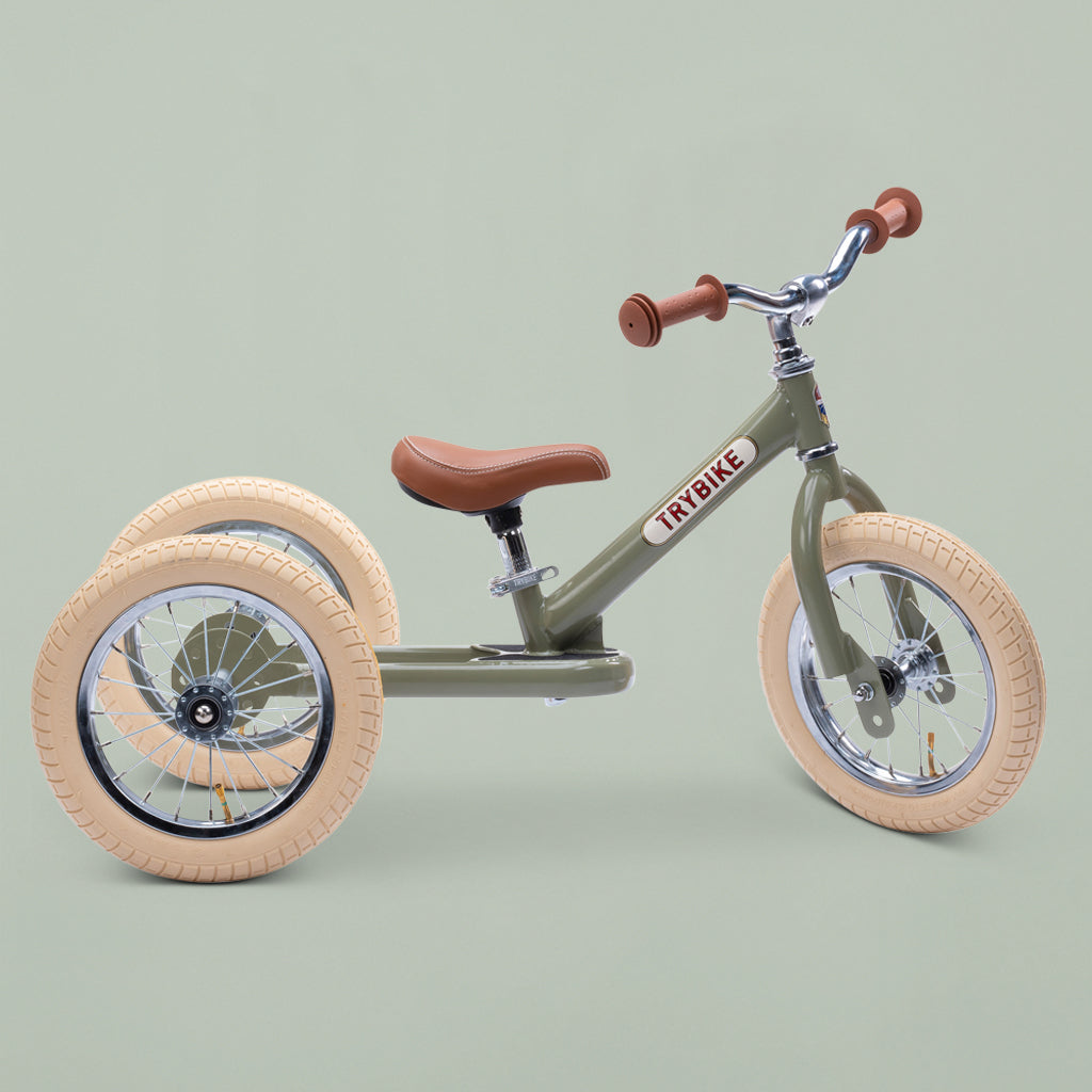 Trybike Steel Balance Trike, Green | Babyblooms