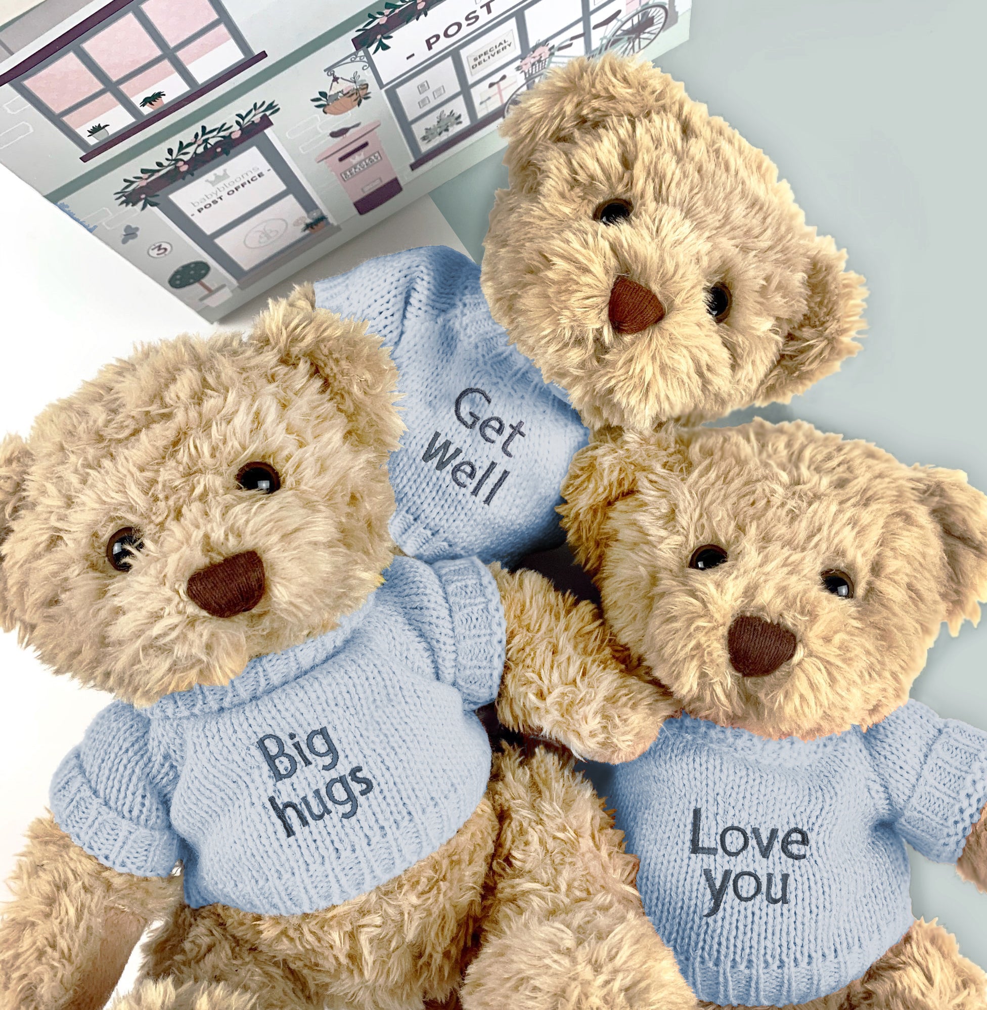 Send A Bear Hug - Blue | Missing You Gifts | Get Well Gifts – Babyblooms