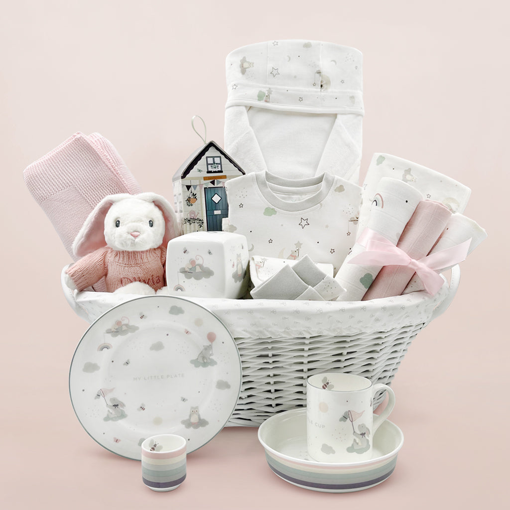 Little Love Luxury Baby Girl Hamper- Pink | Babyblooms | New Baby Girl ...