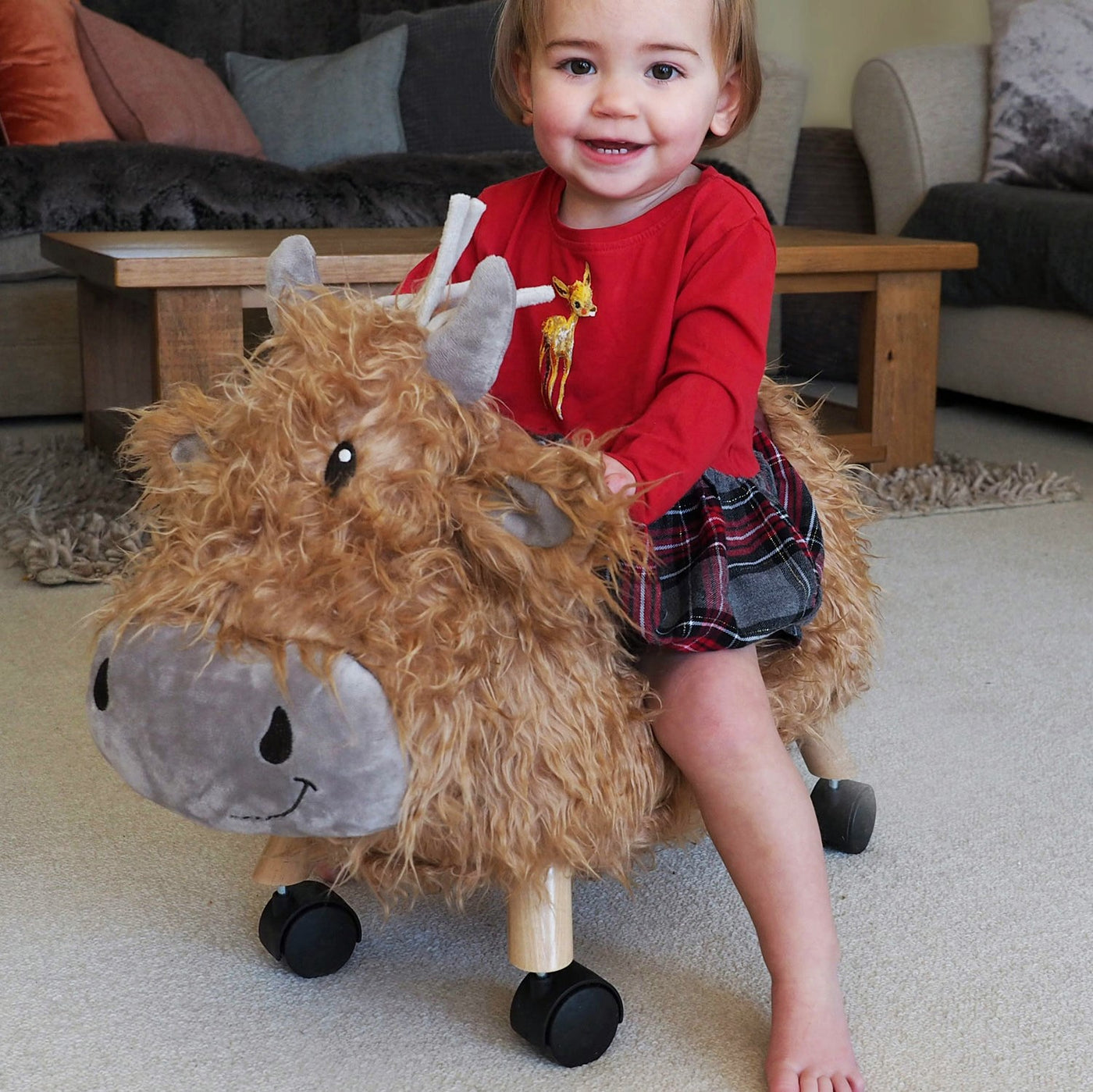 Hubert Highland Cow Ride On Toy | Babyblooms